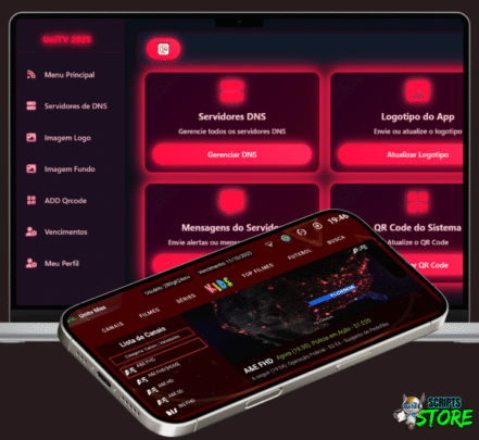 NOVO SCRIPT UNITV 2025 ATUALIZADO PAINEL + APK - Loja Scriptstore